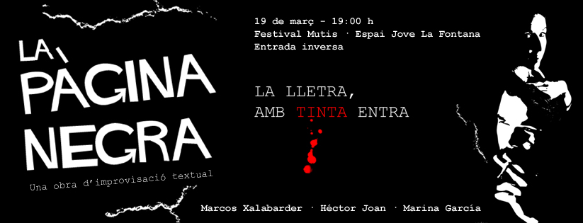 La Página Negra: reestreno de teatro – Escritura en Vivo